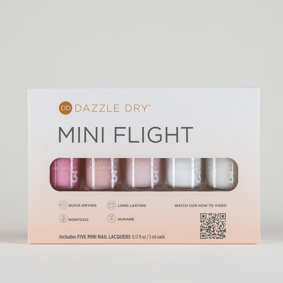 French Manicure Mini Flight Nail Polish Set | Dazzle Dry